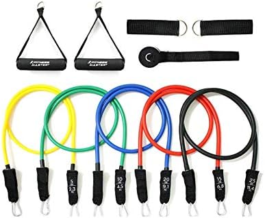 Resistance Bands - Tension Band Set for Weights Exercise, Fitness ...