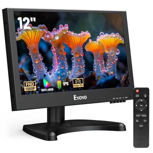 Eyoyo Small TV Monitor 12 inch Security Camera Monitor 1920x1080 IPS ...