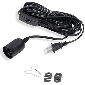 Long Lantern Pendant Light Lamp Cord 20' Feet Extension Cord Cable with ...