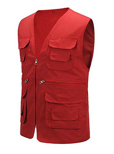 APTRO Men's Outdoor Multifunction Multi-pocket Vest - MasterBasser