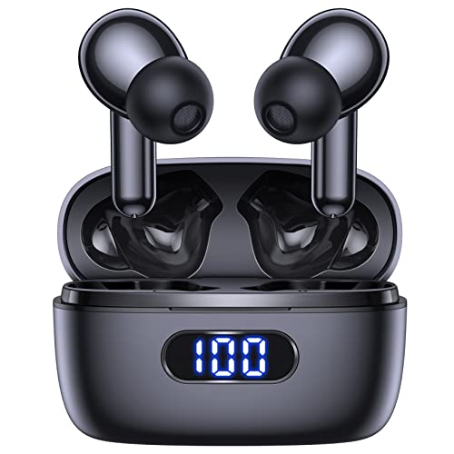 COMFOM Bluetooth Headphones V5.1 True Wireless Earbuds 4-Mics for Clear ...