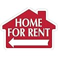 Amazon.com: Home for Rent Sign with Arrow - House Shape Corrugated Sign ...