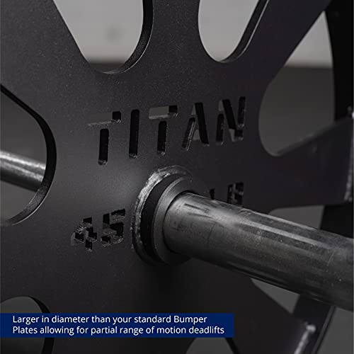 Titan Fitness Wagon Wheel Pulling Blocks, 45 LB Pair, 26-inch Steel ...