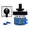 Keymoo 20A Rotary Changeover Switch 660V 4 Position 2 Poles 8 Terminals ...