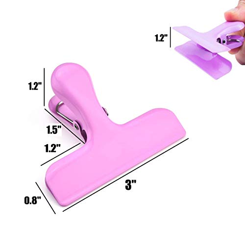 Croc Jaws Pink Chip Clips Stainless Steel, 3 inches Wide, Pink Color ...