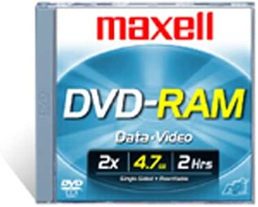 Amazon.com: Maxell DVD-RAM47 DISC 4.7GB Rewritable DVD-RAM Disc for ...