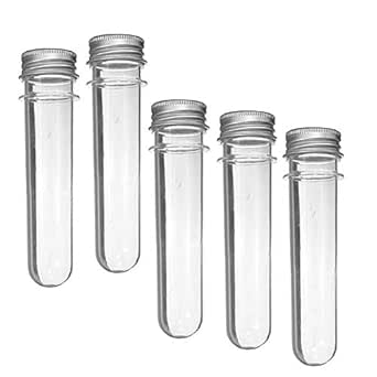 100ml Clear Plastic Test Tubes with Screw Caps Tube, Bath Salt ...
