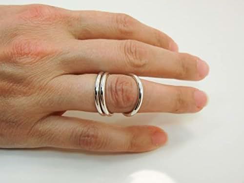 Amazon.com: Handmade Sterling Silver R.A. Splint - Silver Wrap Ring ...