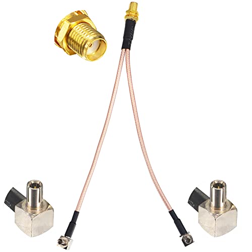 YOTENKO 4G LTE Antenna Coaxial Cable Splitter SMA Female to Dual TS9 ...