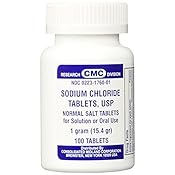 Amazon.com: Sodium Chloride Tablets 1 Gm, USP Normal Salt Tablets - 100 ...
