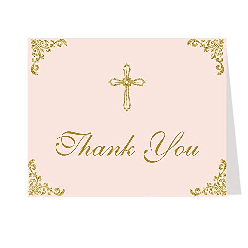 Baptism Thank You Cards Confirmation Folding Notes Graduation First ...