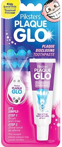 Plaque Glo Plaque Disclosing Toothpaste and Torch System (Tropical ...