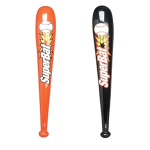 Amazon.com : Inflatable Baseball Bats - Black or Orange - One Dozen ...