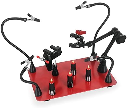 Helping Hands Soldering, Magnetic Third Helper hand Station with 4 ...