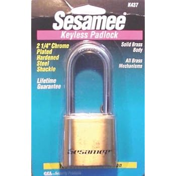 Sesamee Locks Combinated Long Shackle Padlock- K437 (6) - - Amazon.com