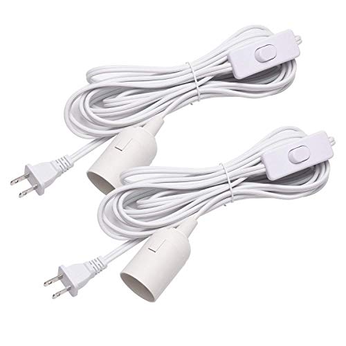 1pc E26 E27 Hanging Light Cord Extension Cable 6Ft with E26/E27 Socket ...