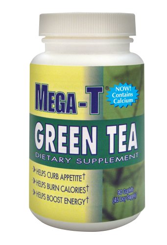 Mega-T Dietary Supplement Green Tea Extract Caplets, 90-Count Bottle ...