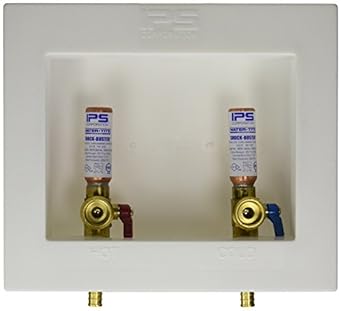 IPS 85716 Washing Machine Box with Pex Valves and Hammer Arrestors, 3. ...