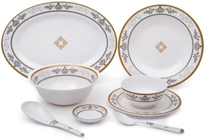 Royalford melamine 35 pcs melamine ware dinner set, white, rf6971 price ...