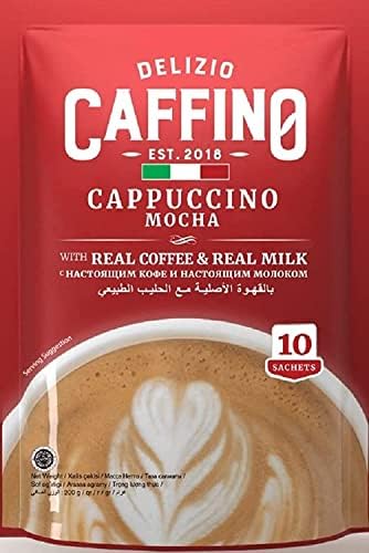 Delizio Caffino - Cappuccino Mocha | 10 Sachets @20g in 1 pouch | 3in1 ...