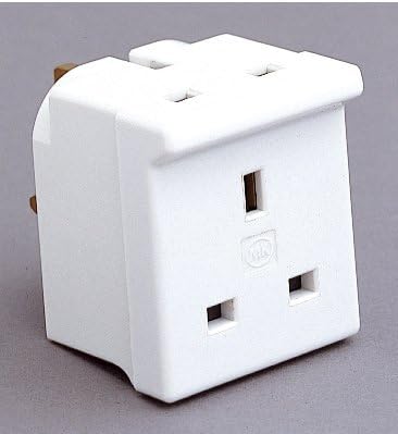MK 13amp Double Socket Outlet Adaptor 13Amp (twin plugs): Amazon.co.uk ...