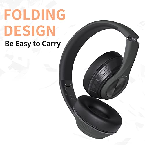 Riwbox TX8 Bluetooth Headphones, Over Ear Headphones, HiFi Stereo, with Touch Control and mic ...