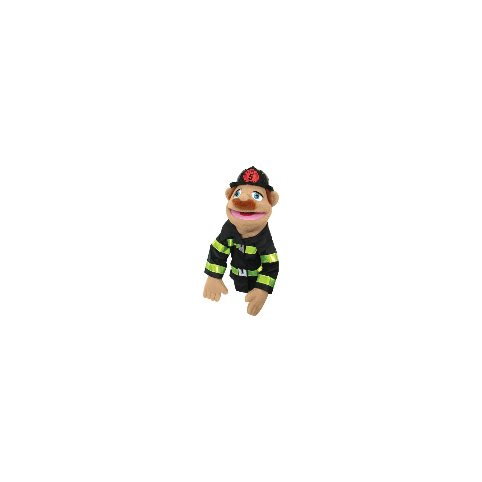 Melissa & Doug Firefighter Puppet with Detachable Wooden Rod (Puppets ...