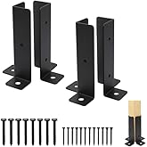 4 Pcs Adjustable Deck Post Anchor Base Brackets Fit 1.5x1.5,2x2,2x4,4x4 ...
