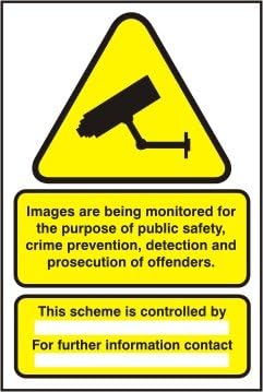 PACK OF FIVE – DATA COMPLIANT CCTV SIGNS – SIZE A4 RIGID PVC – SCREEN ...