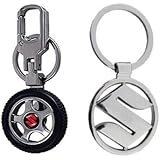 EASY4BUY Spinning Tyre Rotary Wheel Locking Metal Keychain/Keyring ...