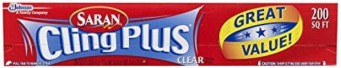 Saran Cling Plus Plastic Wrap, 200 Sq Ft, 1 Count (Pack of 1) price in ...