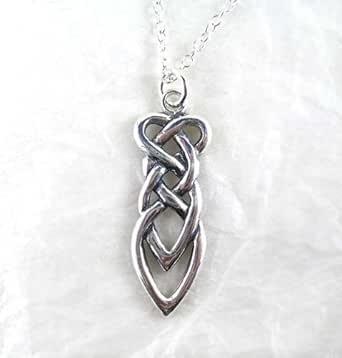Amazon.com: Sterling Silver Celtic Design Necklace, 16" Chain: Jewelry