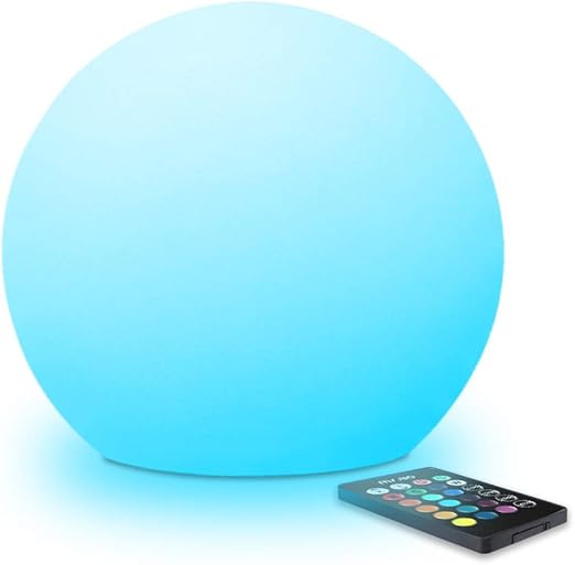 Mr.Go 25cm LED Mood Ball Lamp Colour Changing Ball Light with Remote ...