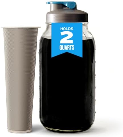 County Line Kitchen Cold Brew Coffee Maker, Mason Jar Pitcher - Heavy ...