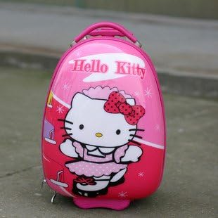 Amazon.com: 16" Hello Kitty Luggage Bag Baggage Trolley Roller Rose ...