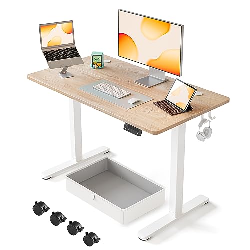 FEZIBO 40 x 24 Inches Standing Desk with Drawer, Adjustable Height ...