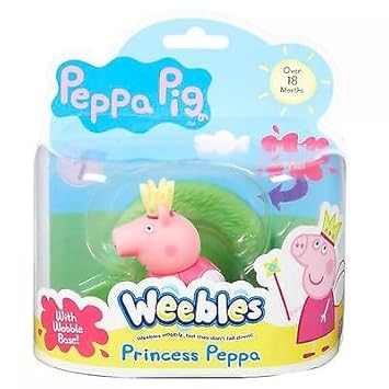 Peppa Pig Weebles Wobbily Figure and Base Princess Peppa: Character ...