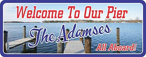 Amazon.com: Personalized Welcome to our Pier Sign for Boat Owners ...