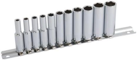 11 Piece 1/4" Drive Deep Socket Set on Holder: Amazon.co.uk: DIY & Tools