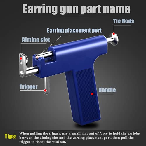 Piercing Gun, Ear Piercing Tool Kit, Reusable Body Nose Navel Piercing ...