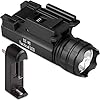 DefendTek Rechargeable Gun Flashlight 300 Lumens Tactical LED Rail ...