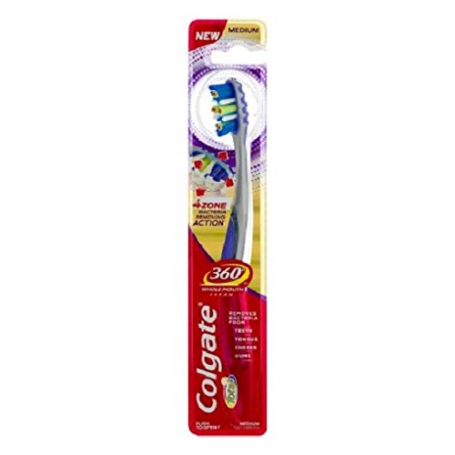 Colgate Total 360 4 Zone Whole Mouth Clean Manual Toothbrush, Medium ...