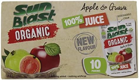 سعر Sun Blast Organic Apple Guava Juice,200ml - Pack of 10 فى السعودية ...