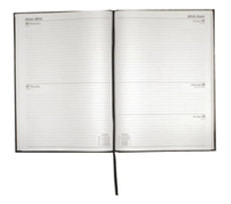 Q Connect Condiary A4 2 Day per Page Diary for 2015 - Black: Amazon.co ...
