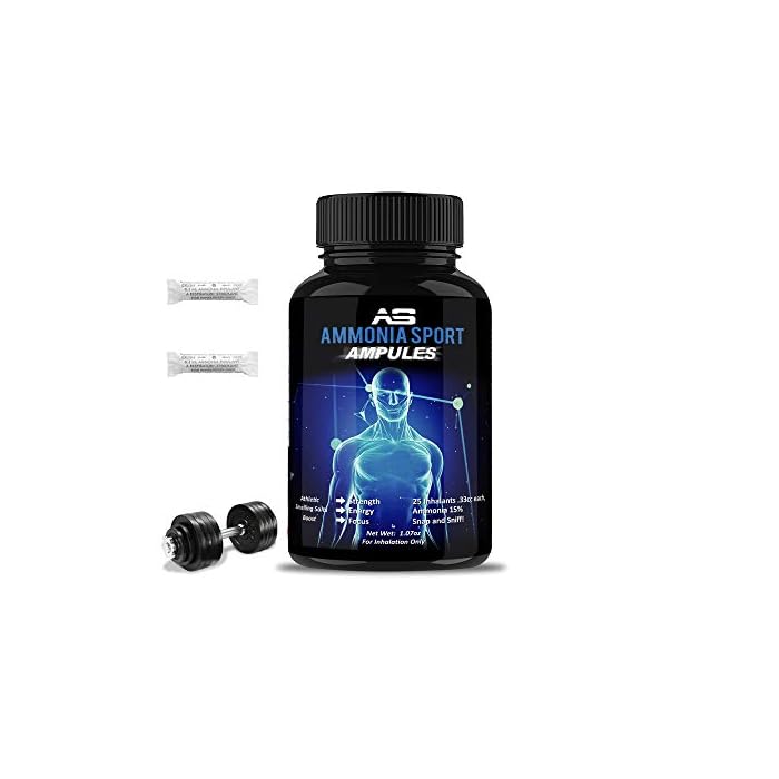 Buy AmmoniaSport: Athletic Smelling Salts - Ampules (25) - Energy Booster - Instant Focus ...
