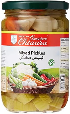 Chtaura Mixed Vegetable Pickle in Glass Bottle 600gm price in UAE | Amazon UAE | supermarket kanbkam