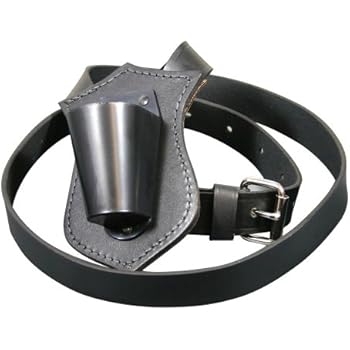 Amazon.com : Black Single Leather Sling Carrying Belt Color Guard ...