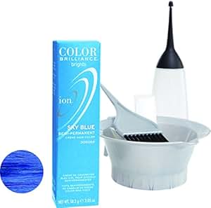 Ion Color Brilliance Semi-Permanent Brights Hair Color Sky Blue, 2.05 ...