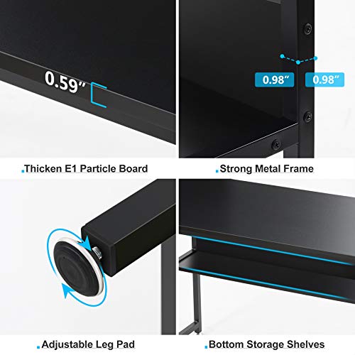 Tribesigns 47 Inches Computer Desk With Hutch Modern Writing Desk With