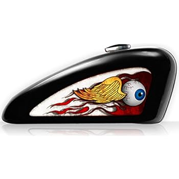 Amazon.com: Custom Motorcycle Gas Tank Graphics With Gray Skulls - 4.5 ...